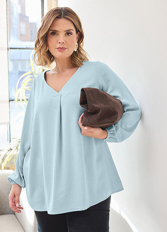 Evans Curve Pleat Front Swing Blouse | Freemans
