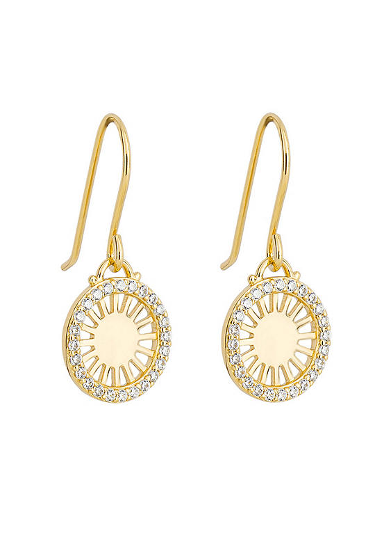 Fiorelli Medallion Drop Earrings with Yellow Gold Plating | Freemans