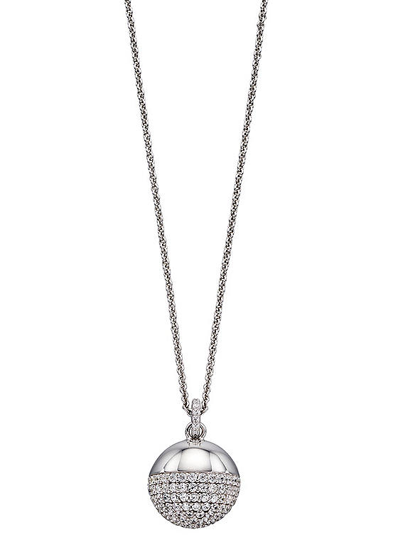 Fiorelli Silver Pave Ball Pendant | Freemans