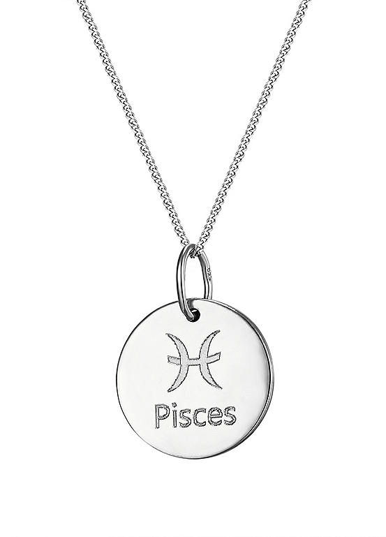 For You Collection Sterling Silver Star Sign Disc Pendant | Freemans