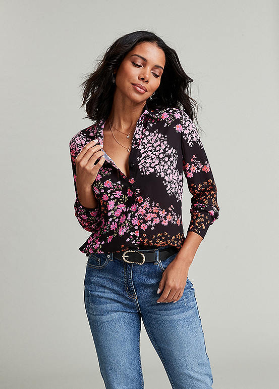 Freemans Black Print Shirt | Freemans