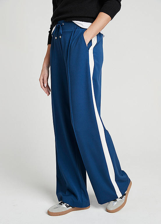 Freemans Cobalt Side Stripe Trousers | Freemans
