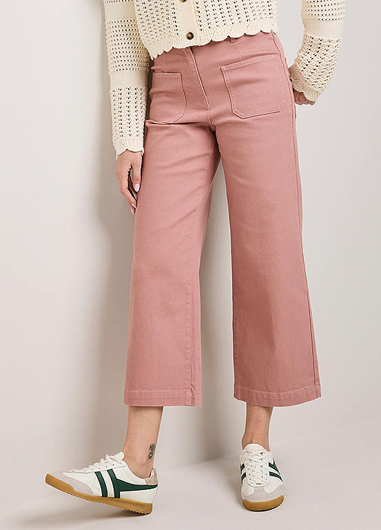 Freemans Pink Cropped Pocket Detail Jeans | Freemans