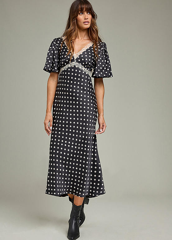 Freemans Polka Dot Midi Dress | Freemans