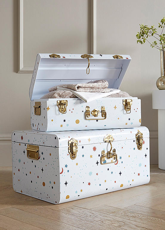 Freemans Set of 2 Star & Moon Storage Trunks | Freemans