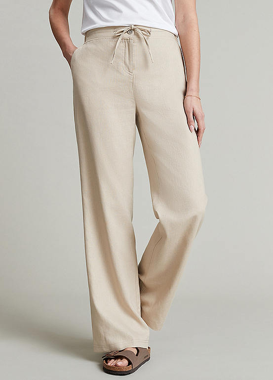 Freemans Stone Linen Trousers | Freemans