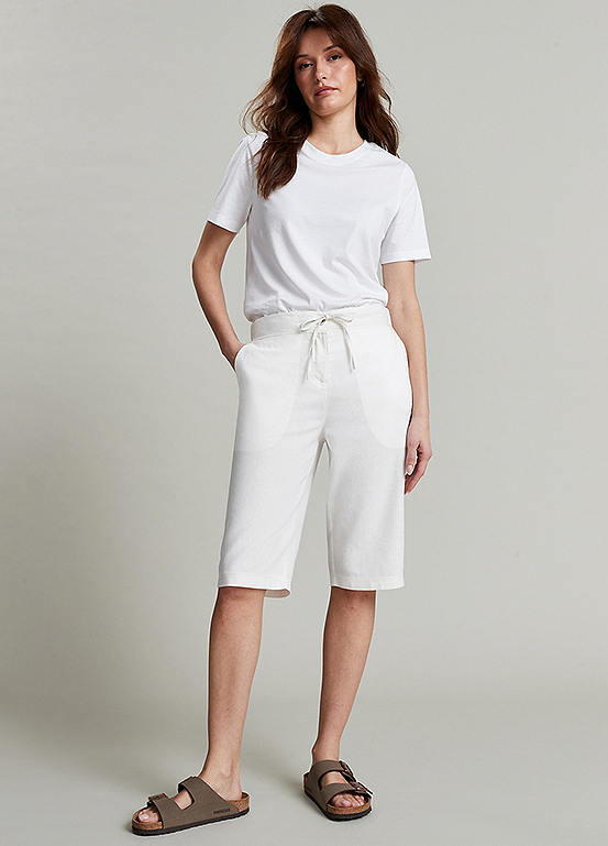 Freemans White Linen Shorts | Freemans