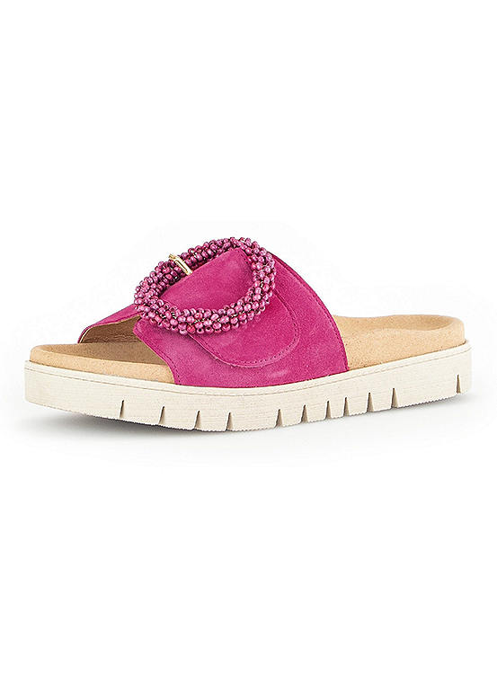 Gabor Beaded Buckle Mule Sandals | Freemans