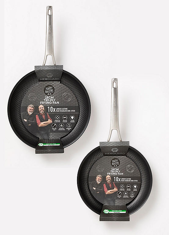 Hairy Bikers Hex Guard 2 Piece Frypan Set | Freemans