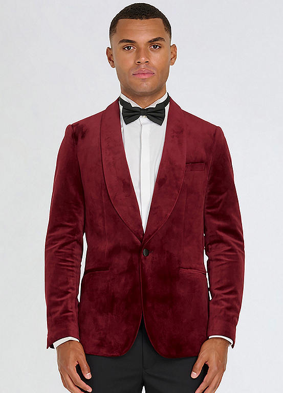Harry Brown Leo Velvet Tuxedo Dinner Jacket with Shawl Lapel Detail in ...