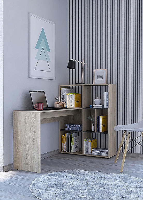 Harvard Corner Desk with Bookcase | Freemans