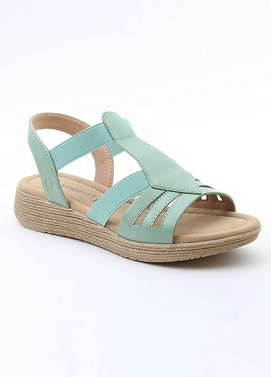 Heavenly Feet Sadie Mint Green Sandals | Freemans