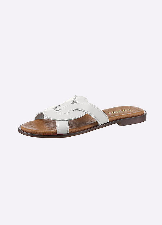 Heine Open Toe Leather Mules | Freemans