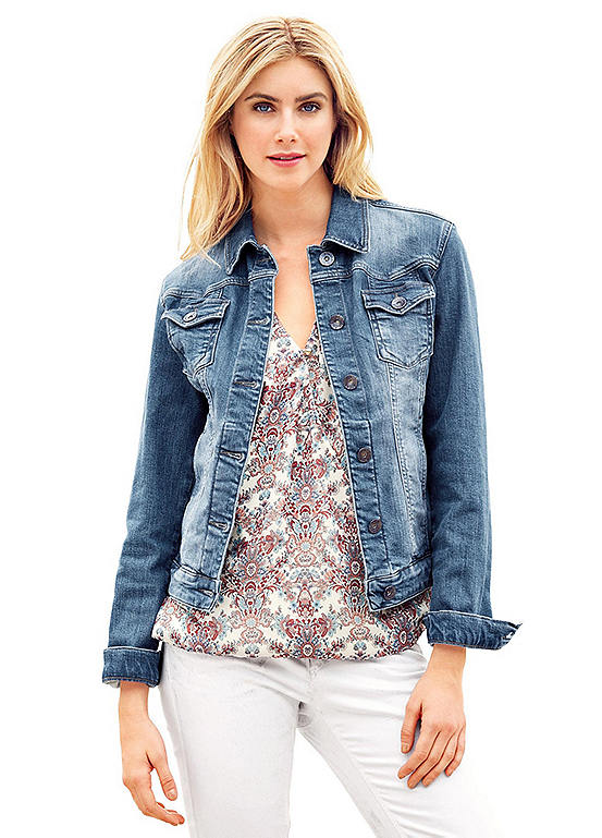 Heine Stretch-Cotton Denim Jacket | Freemans