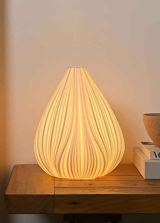 Hestia LED White Flower Bud Table Lamp | Freemans