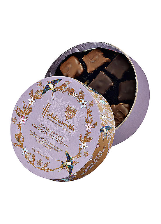 Holdsworth Chocolates Cocoa Dusted Crunchy Velvetines In Round Gift Box ...