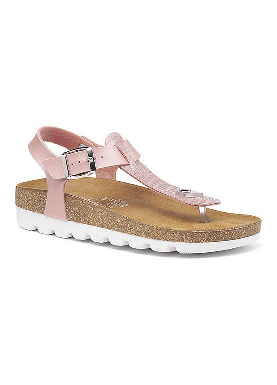 Hotter Rita Pink Toe-Post Slingback Casual Sandals | Freemans