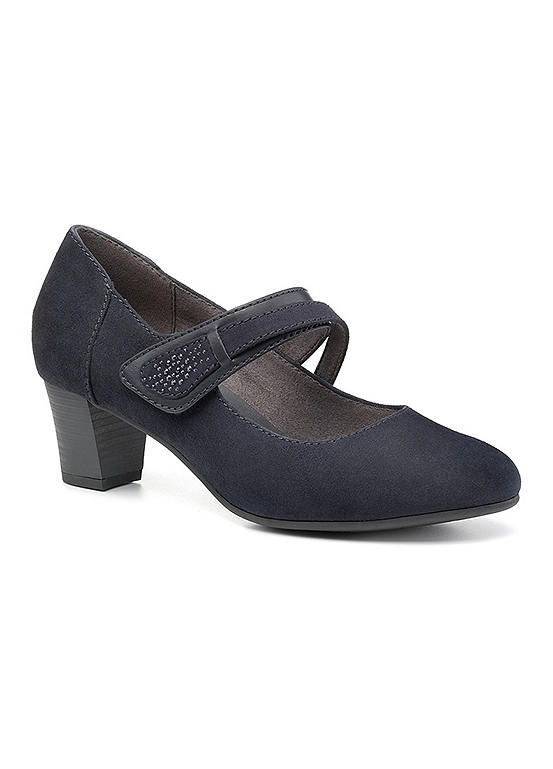 Hotter Samba Navy Formal Shoes | Freemans