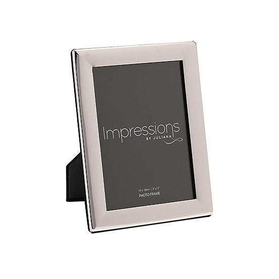 Impressions Silver Plated Curved 5 x 7 Inch Photo Frame | Freemans