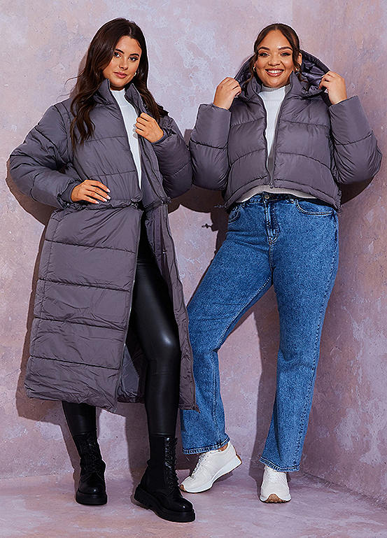 Jac Jossa In The Style X Charcoal Multiway 8 In 1 Coat | Freemans