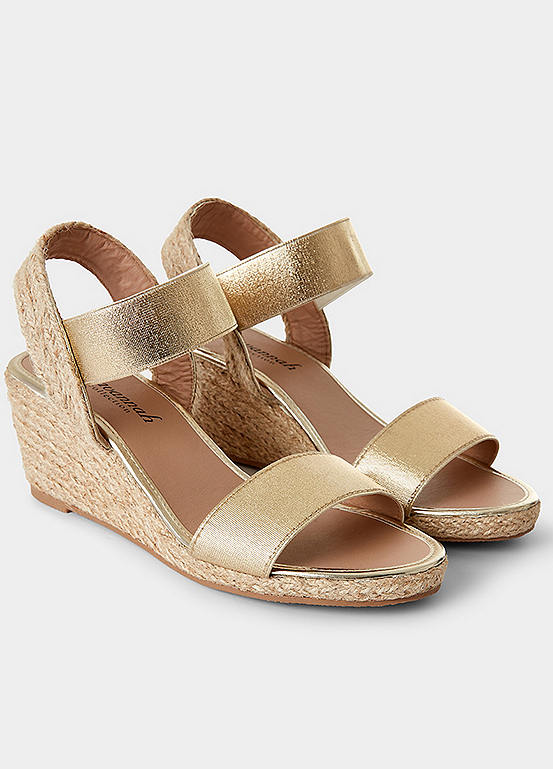 Joe Browns Metallic Gold Wedge Sandals | Freemans
