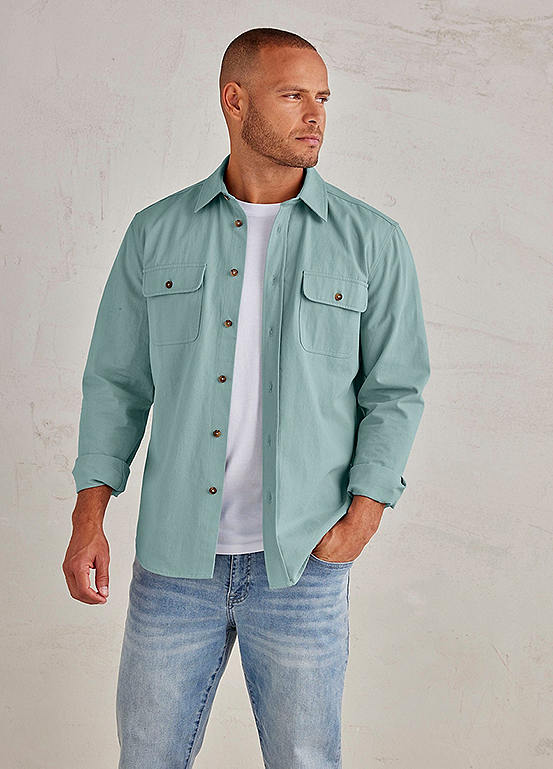 John Devin Cotton Twill Overshirt | Freemans