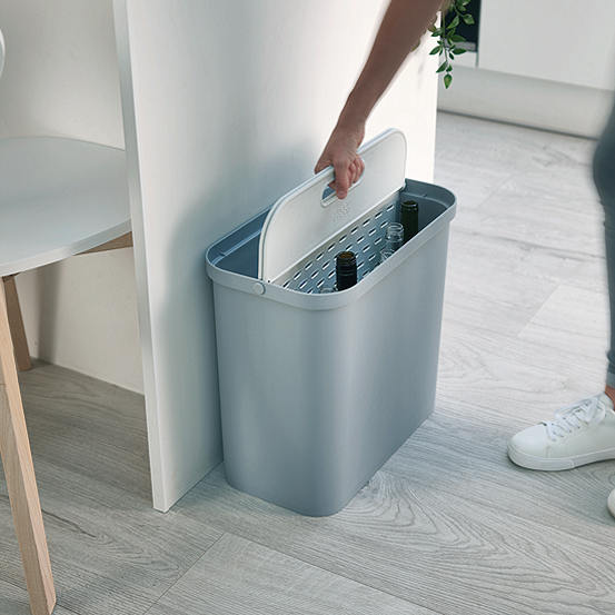 Joseph Joseph Go-Recycle Blue 28 Litre Recycling Caddy | Freemans