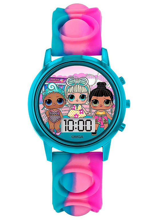 L.O.L. Surprise! Blue & Pink Digital Watch - Popper Strap | Freemans