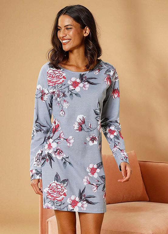 LASCANA Floral Short Nightie | Freemans