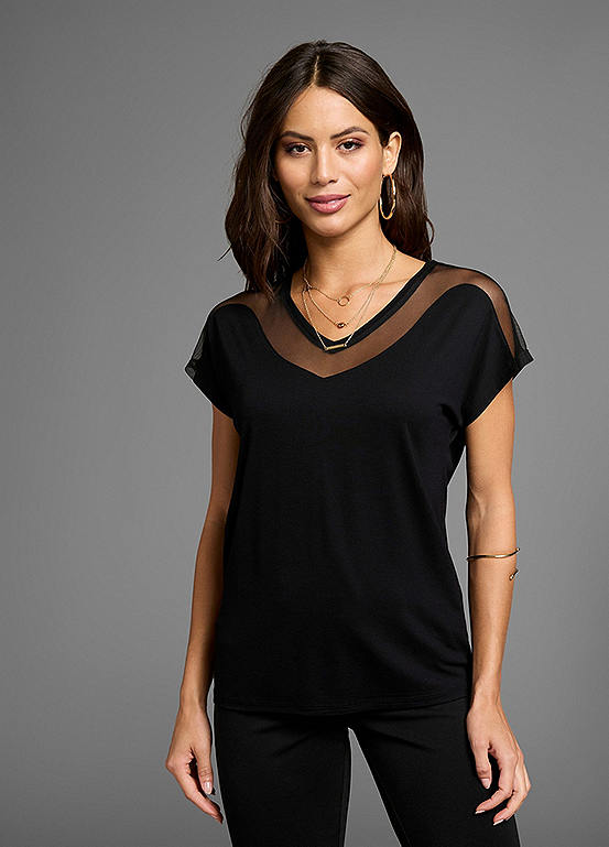 Laura Scott Mesh Insert Top | Freemans