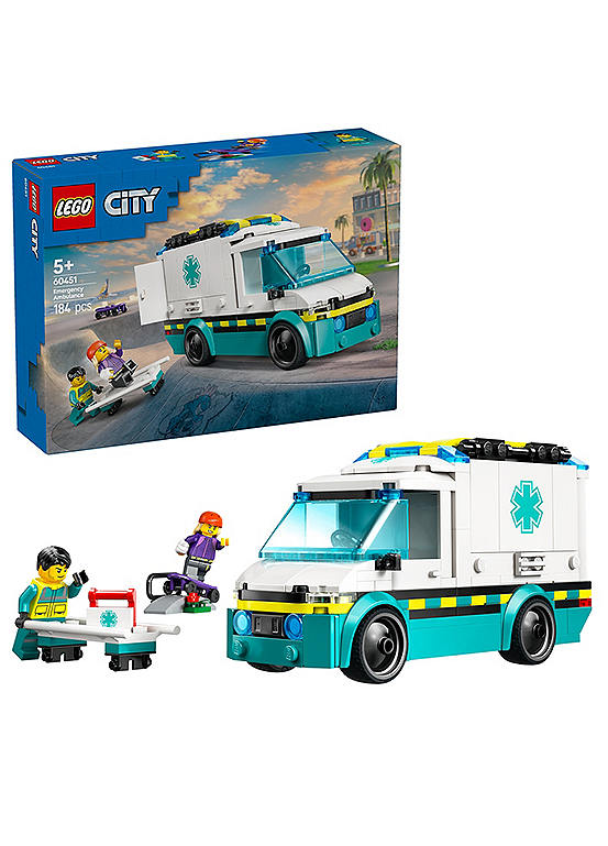 LEGO City Emergency Ambulance Toy Vehicle Set | Freemans