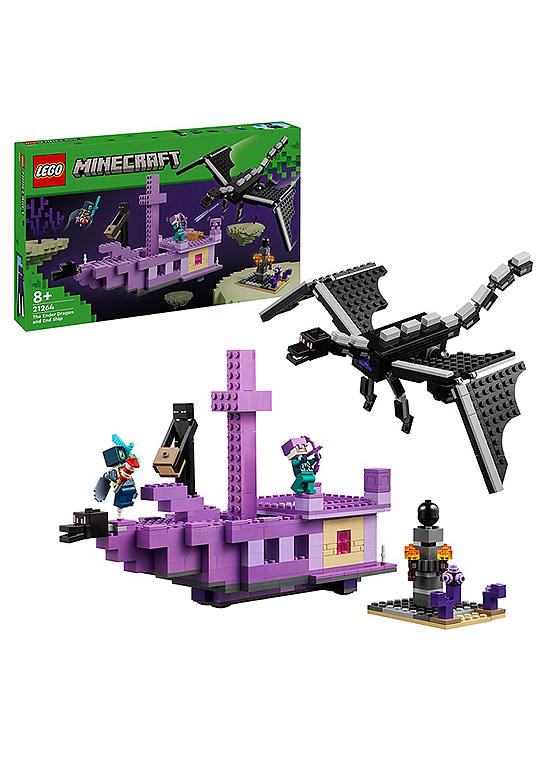 LEGO Minecraft The Ender Dragon and End Ship Toy Set | Freemans