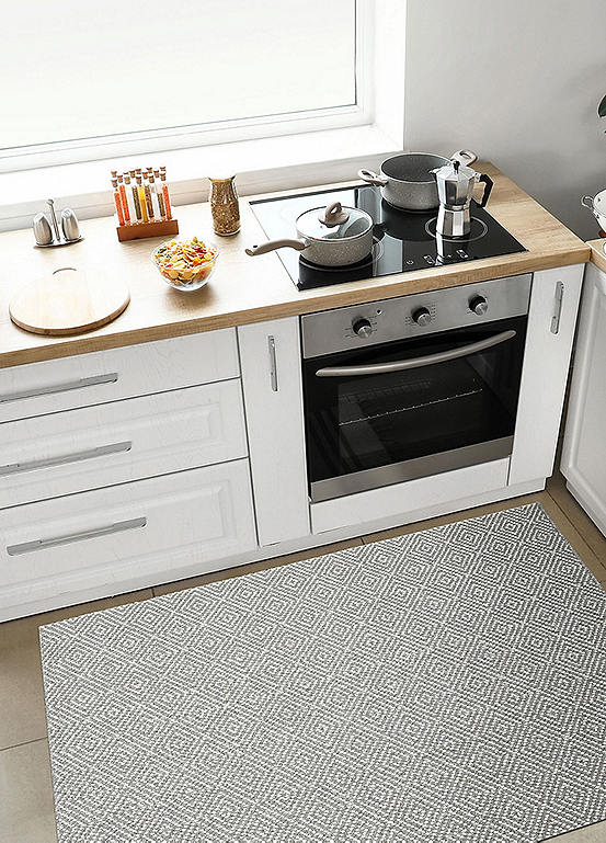 Likewise Rugs & Matting Prague Diamond Washable Mat - 140 x 80cm | Freemans