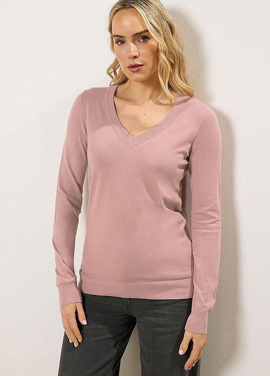 Long Tall Sally Knit V-Neck Jumper | Freemans