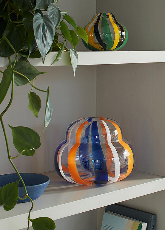 LSA Blue/Orange/White Folk Vase | Freemans