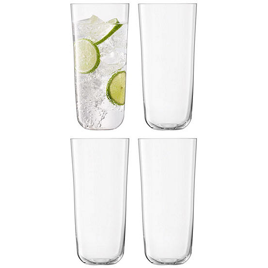 LSA Set of 4 Arc Highball Glasses 550ml | Freemans