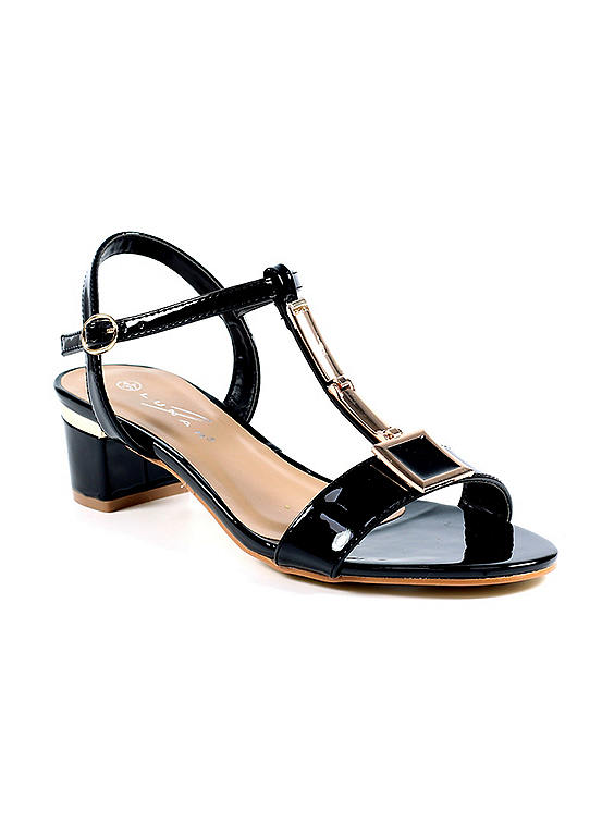 Lunar Blaze Black Patent Sandals | Freemans