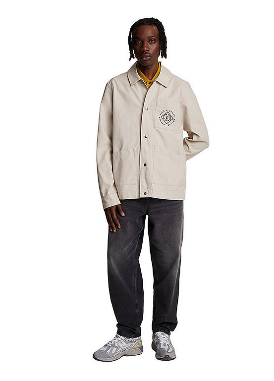 Lyle & Scott Mens Tan Stamped Work Jacket | Freemans