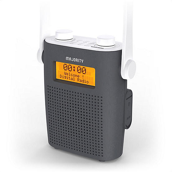 Majority Eversden Grey Splash Proof Portable Dab Radio | Freemans