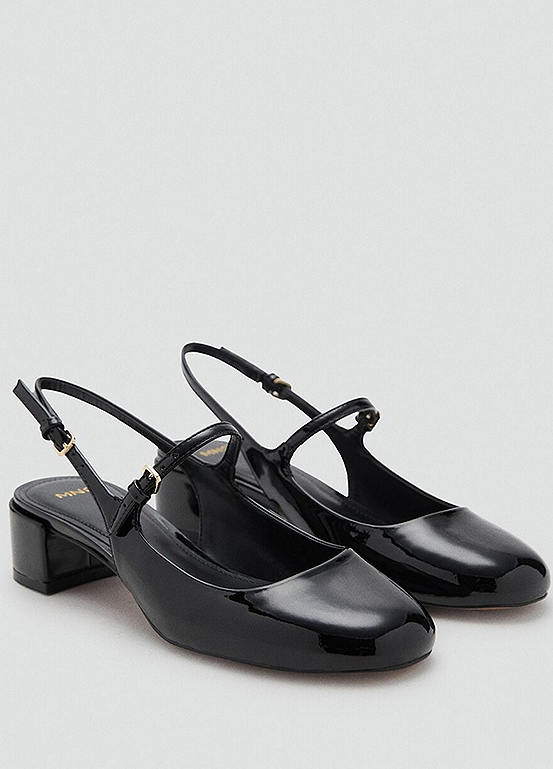 Mango Black Patent Ada Shoes | Freemans