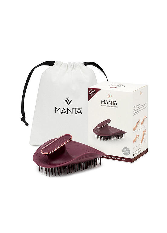 Manta Hair Brush Burgundy | Freemans