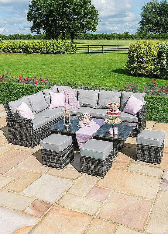 Maze Kingston Right Hand Corner Dining Set with Rising Table | Freemans