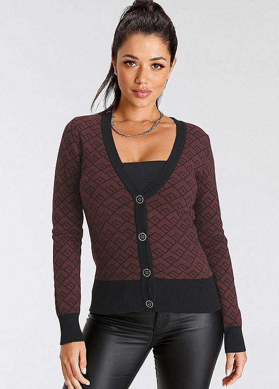 Melrose Button Through Print Cardigan | Freemans