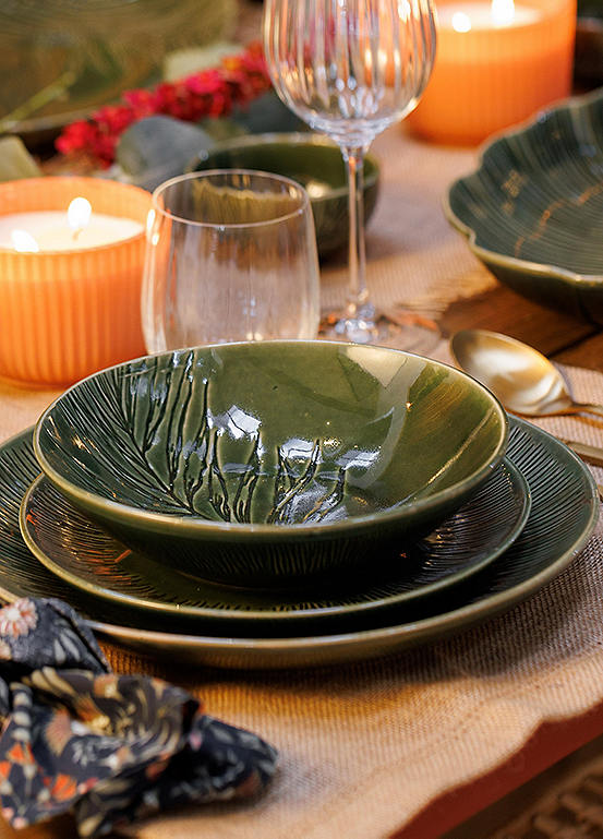 Mikasa Jardin 4 Piece Stoneware Pasta Bowl Set | Freemans