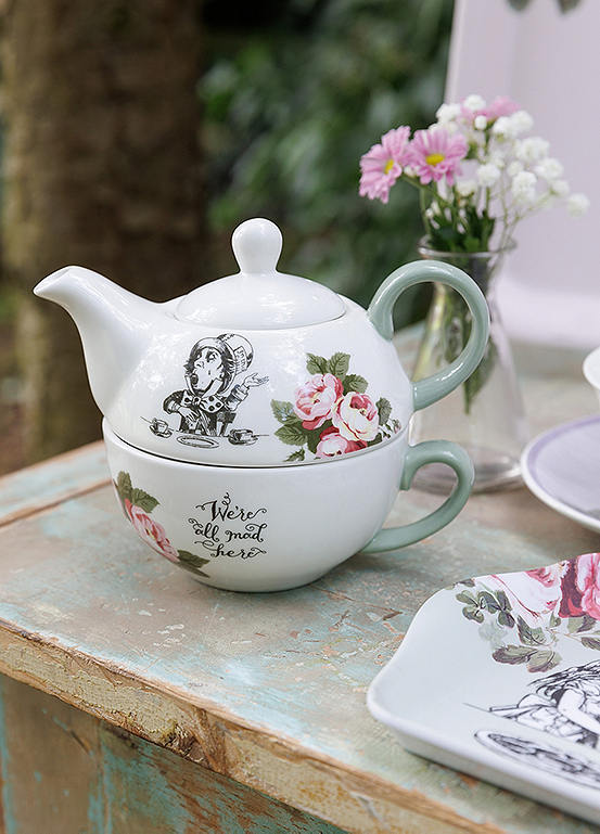 Mikasa X V&A Alice in Wonderland Fine China Tea for One Teapot & Cup ...