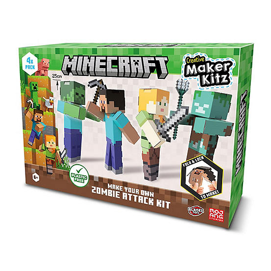 Minecraft Make Your Own Zombie Attack Kit | Freemans