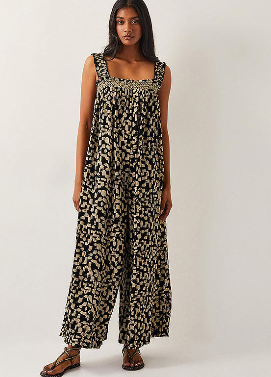 Monsoon Ania Geometric Print Jumpsuit | Freemans