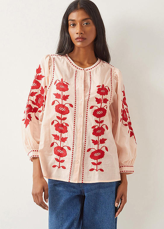 Monsoon Bronte Floral Embroidered Blouse | Freemans
