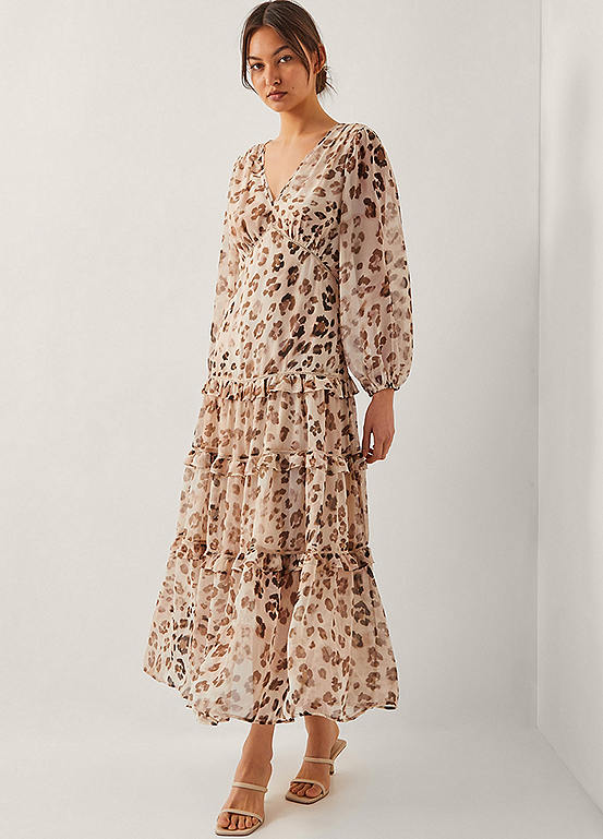 Monsoon Leona Leopard Print Maxi Dress | Freemans