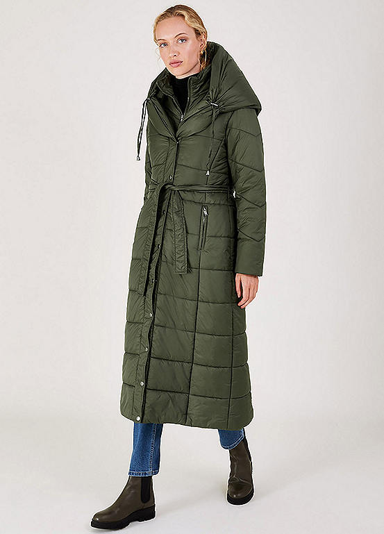 Monsoon Lorena Padded Belted Maxi Coat | Freemans